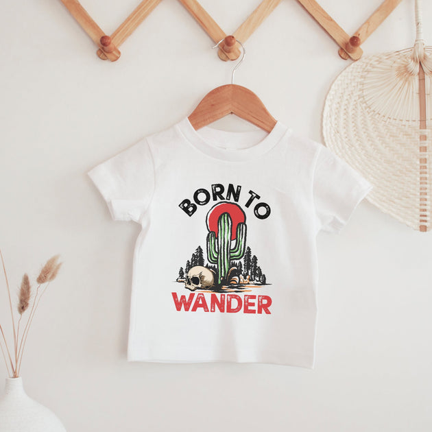 Born to wander white t-shirt – Marloweville