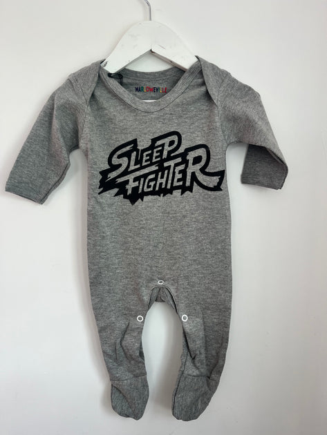 Pre-made- sleep fighter grey sleep suit 0-3 months – Marloweville