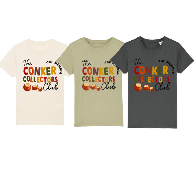 Conker Club slogan kids organic t-shirt – Marloweville